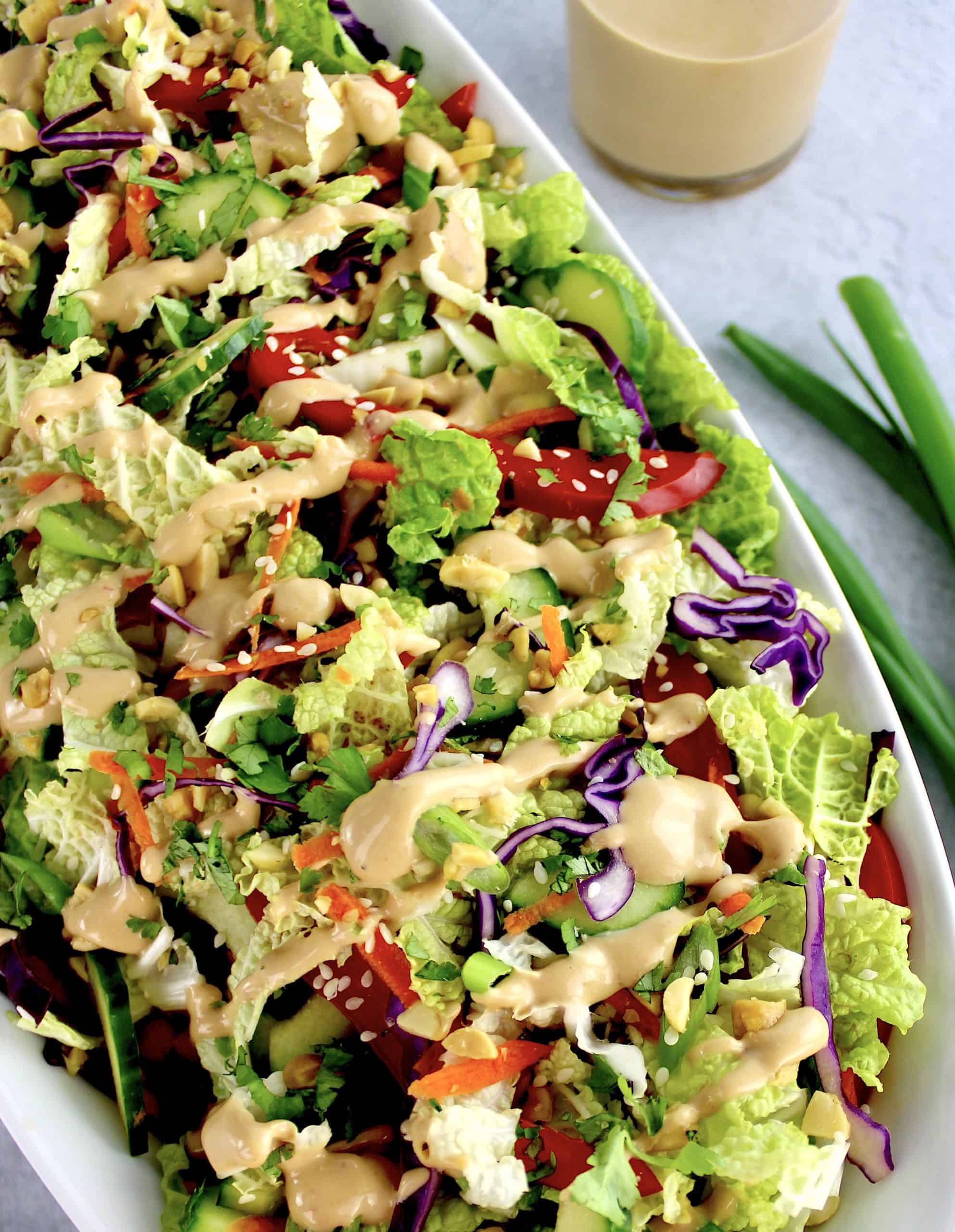 Thai Crunch Salad with Peanut Dressing – Nutritious Deliciousness