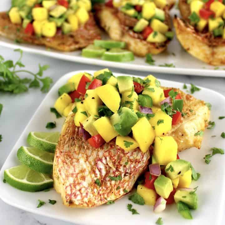 Broiled Red Snapper with Mango Salsa – Nutritious Deliciousness