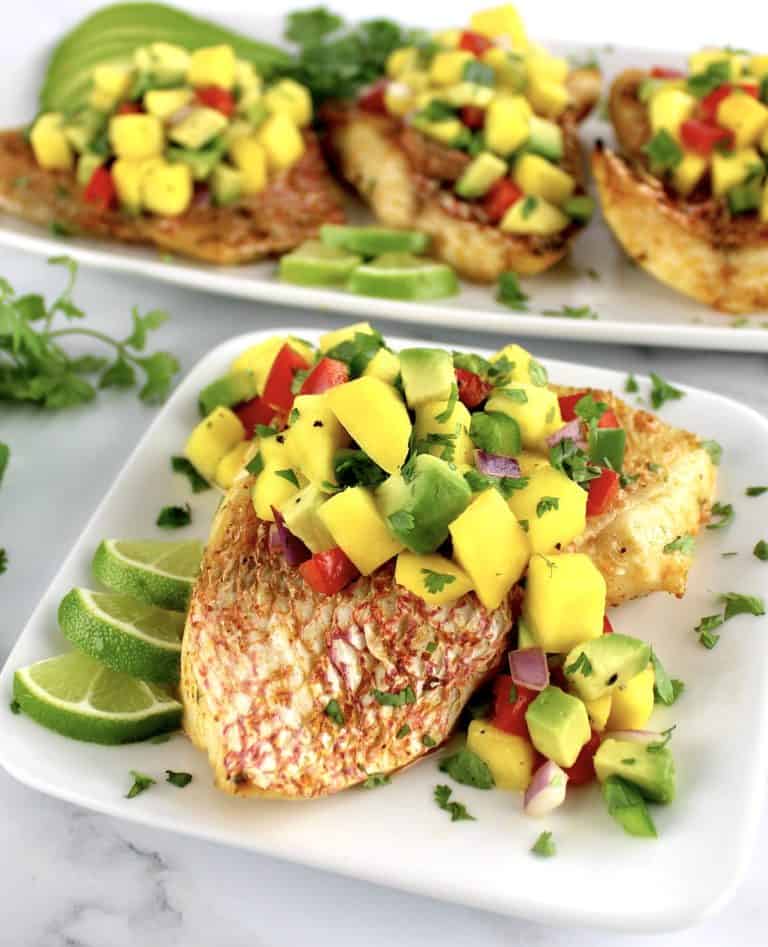 Broiled Red Snapper with Mango Salsa – Nutritious Deliciousness