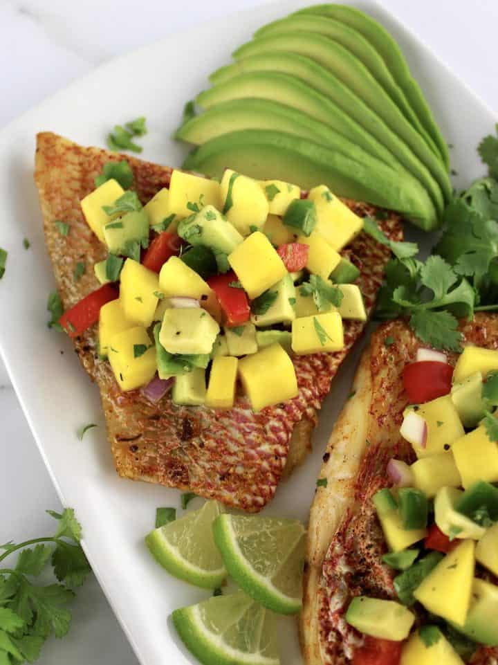Broiled Red Snapper with Mango Salsa – Nutritious Deliciousness