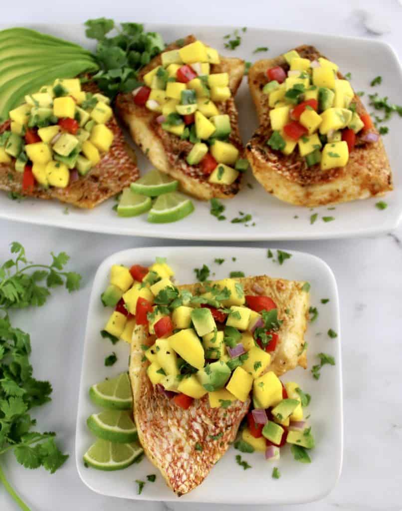 Broiled Red Snapper with Mango Salsa – Nutritious Deliciousness